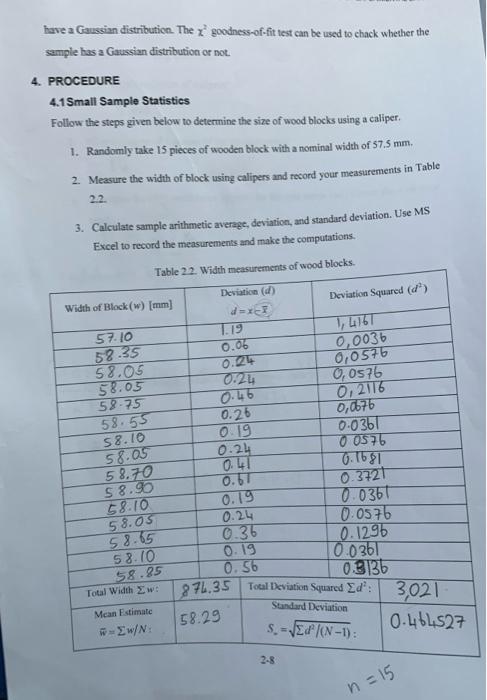LABORATORY 2: ANALYSIS OF EXPERIMENTAL DATA 1. | Chegg.com