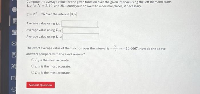 Solved Compute the average value for the given function over | Chegg.com
