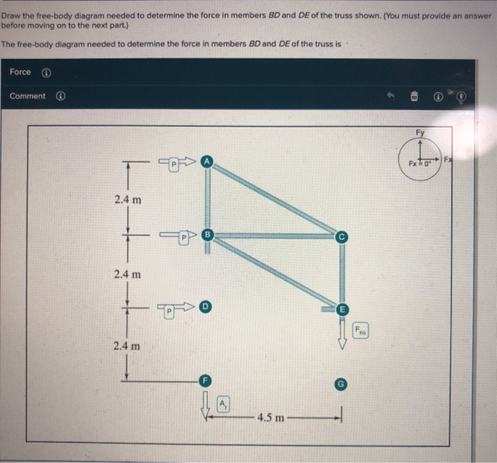 Solved Draw the free-body diagram needed to determine the | Chegg.com