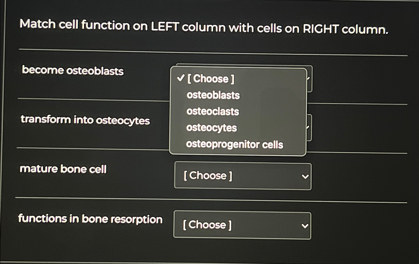 Solved Match cell function on LEFT column with cells on | Chegg.com
