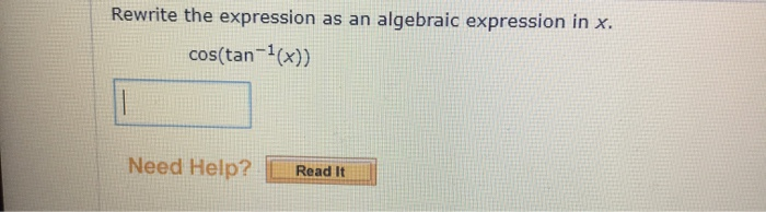 Solved Rewrite the expression as an algebraic expression in | Chegg.com