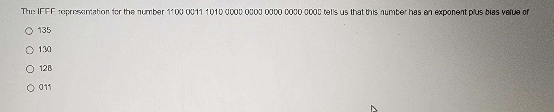 Solved The IEEE representation for the number | Chegg.com