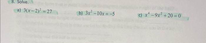 Solved 3. Find possible formulas for the quadratic functions | Chegg.com