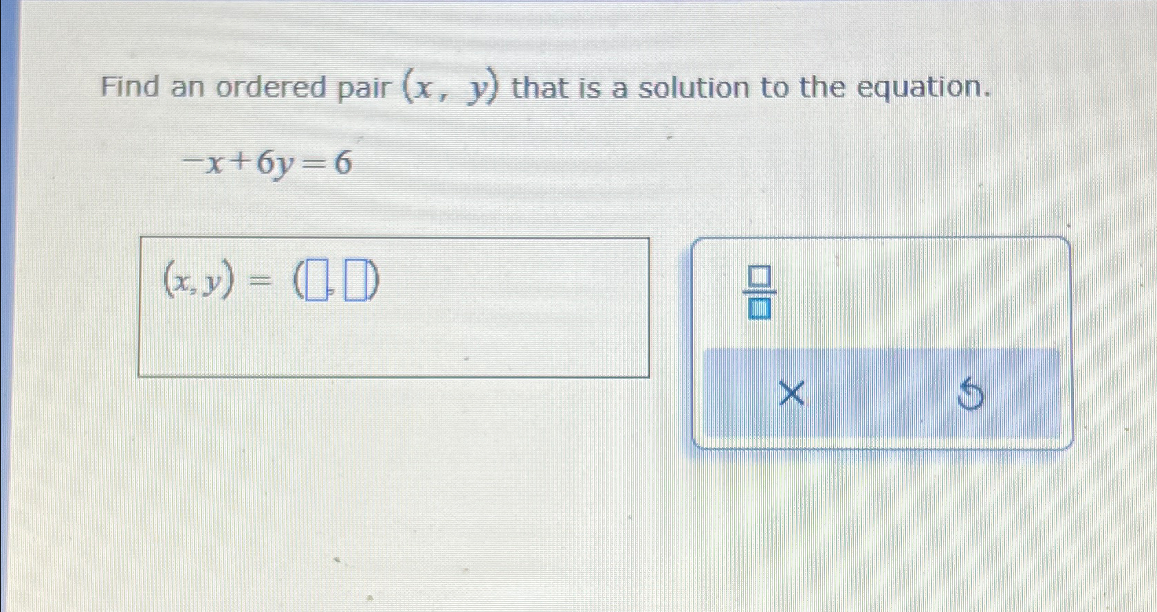 Solved Find an ordered pair (x,y) ﻿that is a solution to the | Chegg.com