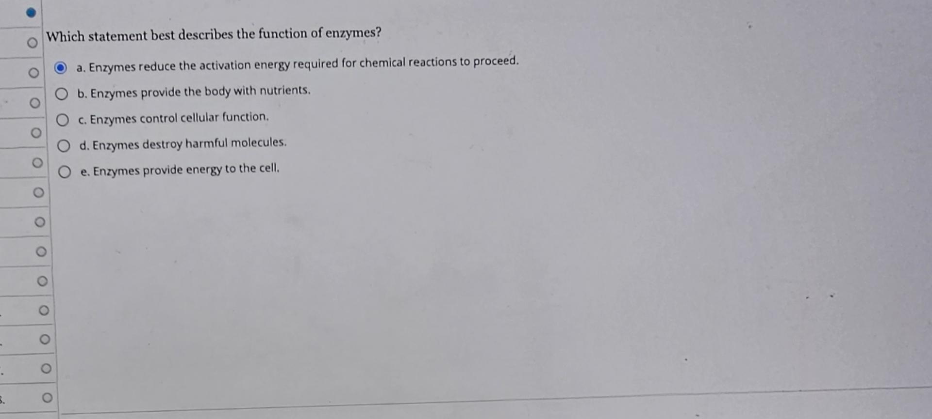 Solved Which statement best describes the function of | Chegg.com