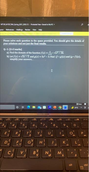 Solved MT123_M129_TMA Spring 2021 2022 (1) Protected | Chegg.com