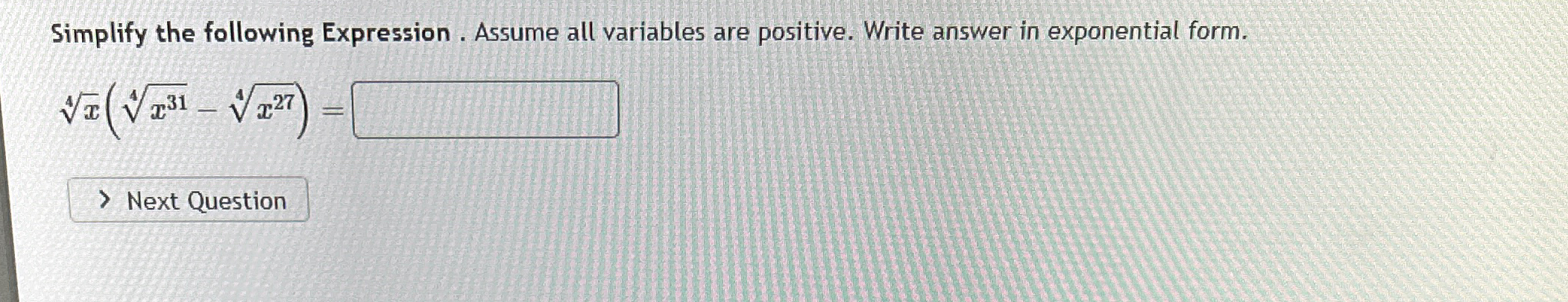 Solved Simplify the following Expression. Assume all | Chegg.com