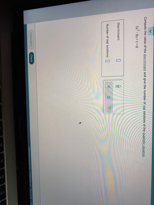 Solved Compute the value of the discriminant and give the | Chegg.com