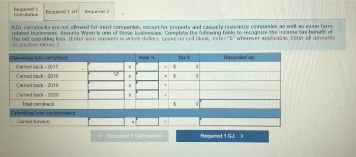 Solved Exercise 16-25 (Algo) Net operating loss carryback | Chegg.com