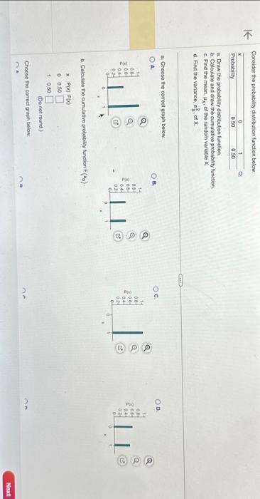 Solved Consider the probablity distribution function below. | Chegg.com