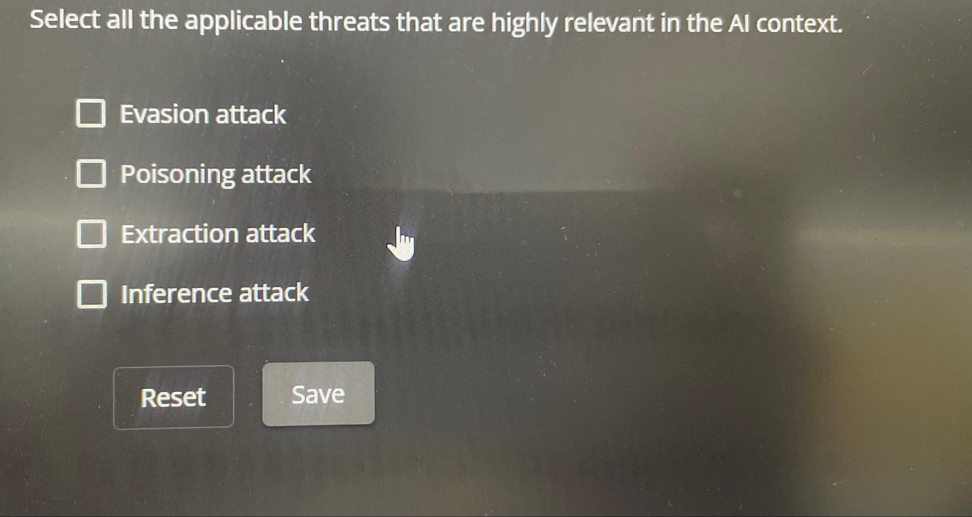 Solved Select all the applicable threats that are highly | Chegg.com