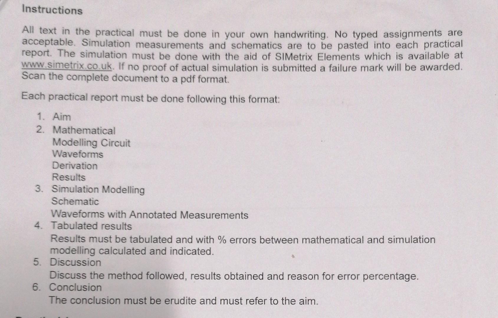 Solved Instructions All text in the practical must be done | Chegg.com