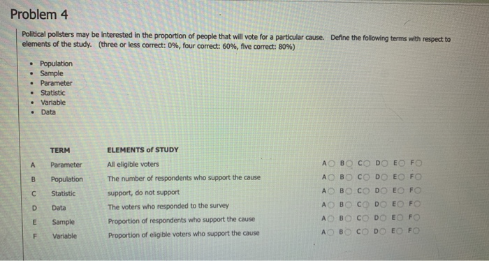 Solved Problem 1 For each of the following five descriptors | Chegg.com