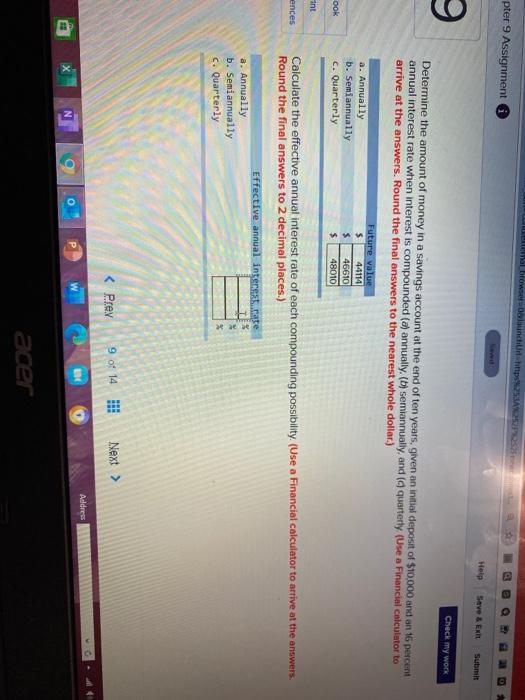 Solved pter 9 Assignment Help Save & Exit Submit 3 Check my | Chegg.com Solved pter 9 Assignment Help Save & Exit Submit 3 Check my | Chegg.com