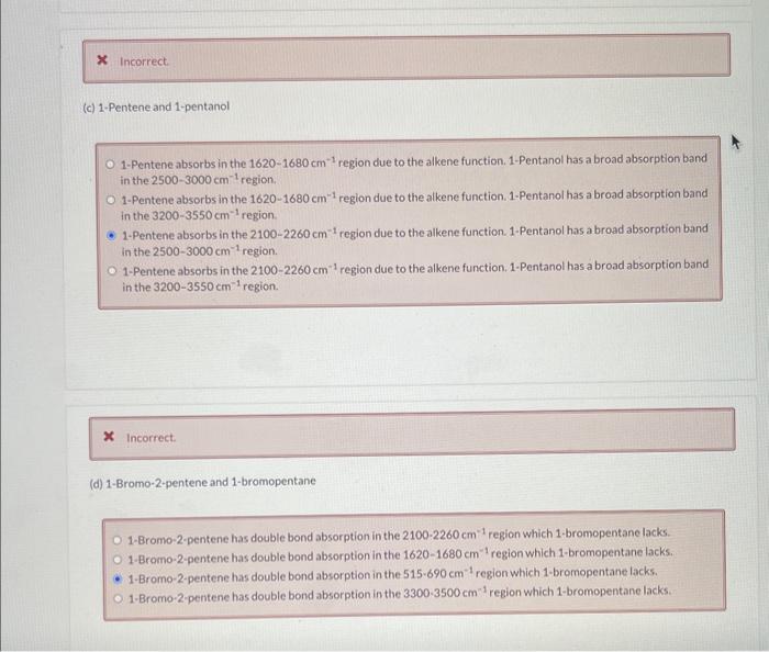 Solved Predict features of their IR spectra that you could | Chegg.com