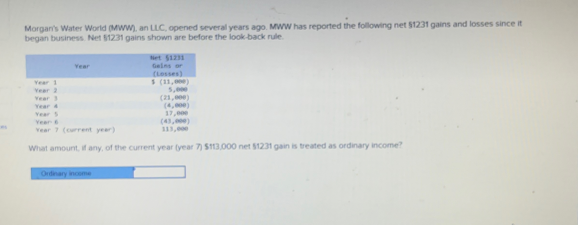 Solved Morgan's Water World (MWW), ﻿an LLC, ﻿opened several | Chegg.com