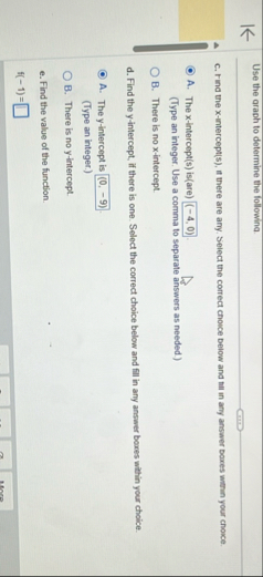 Solved Use the araph to determine the following.c. ﻿Find the | Chegg.com