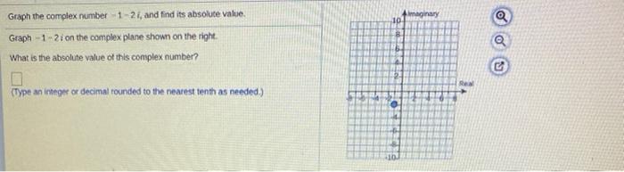 Solved ginary 10 Graph the complex number -1 -21, and find | Chegg.com