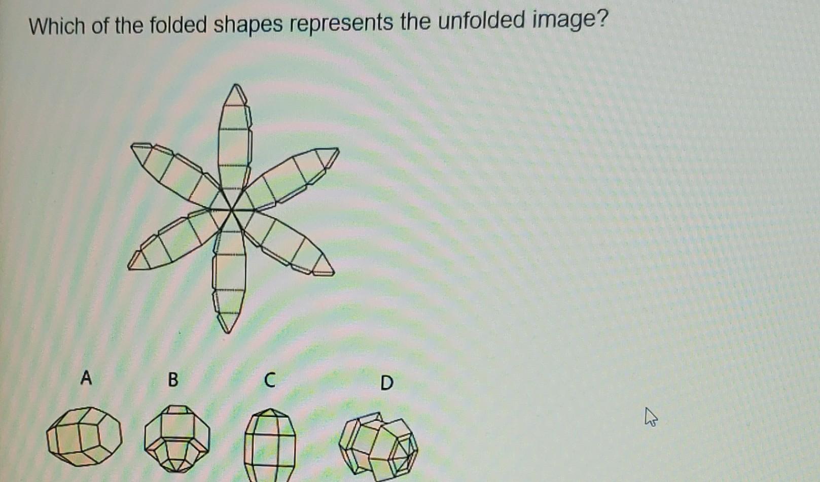 Solved Which of the folded shapes represents the unfolded | Chegg.com