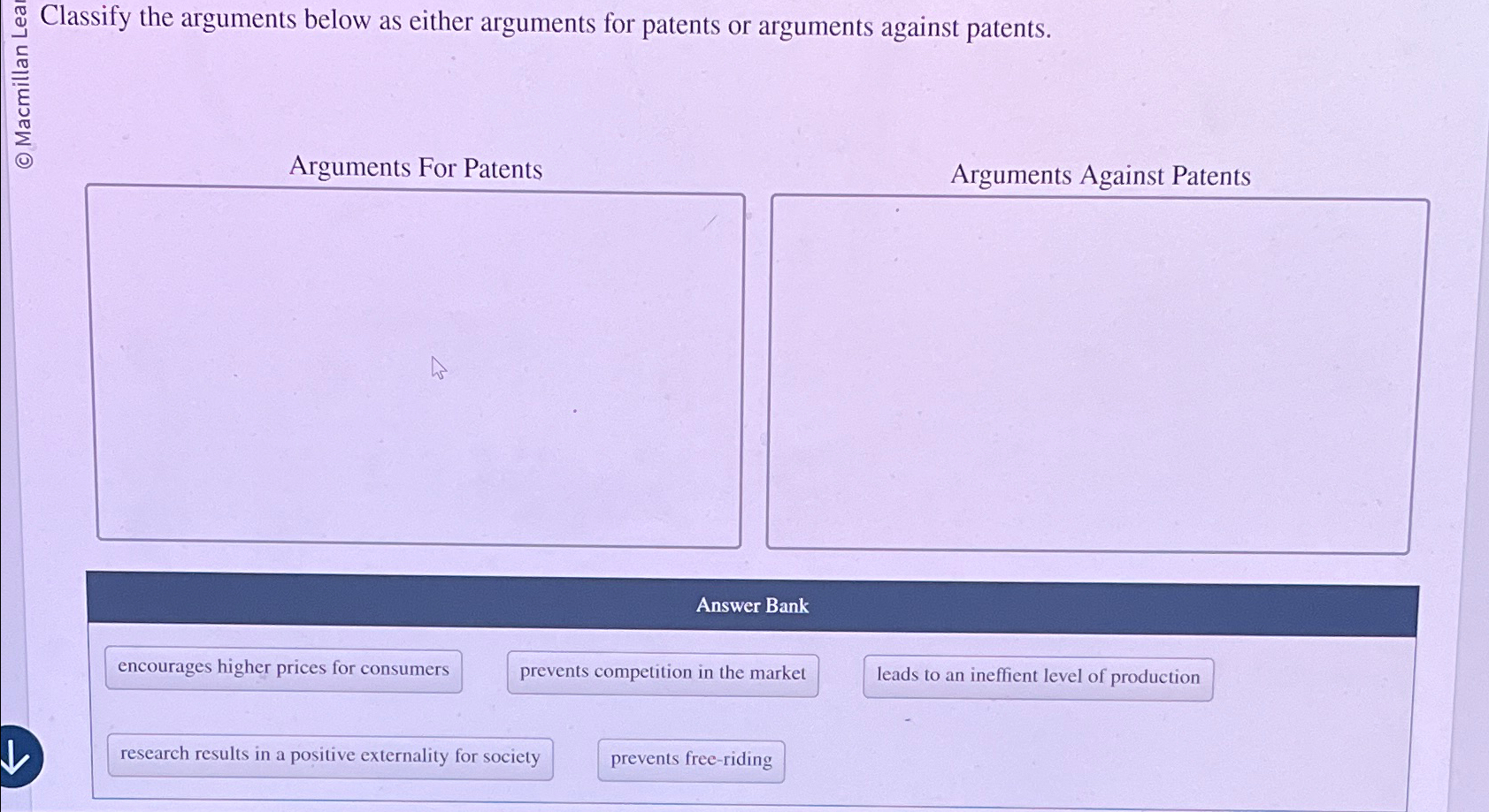 Solved Classify the arguments below as either arguments for | Chegg.com