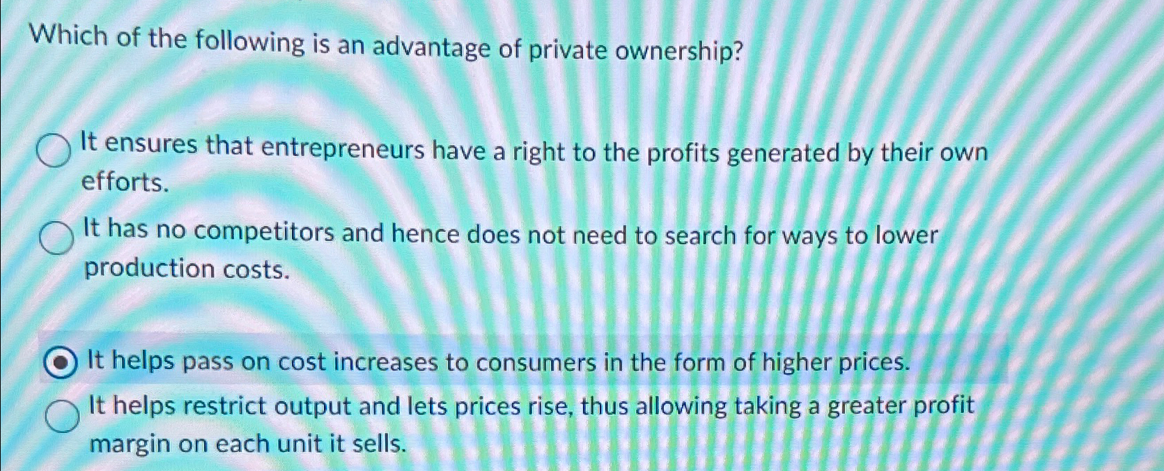 Solved Which of the following is an advantage of private | Chegg.com