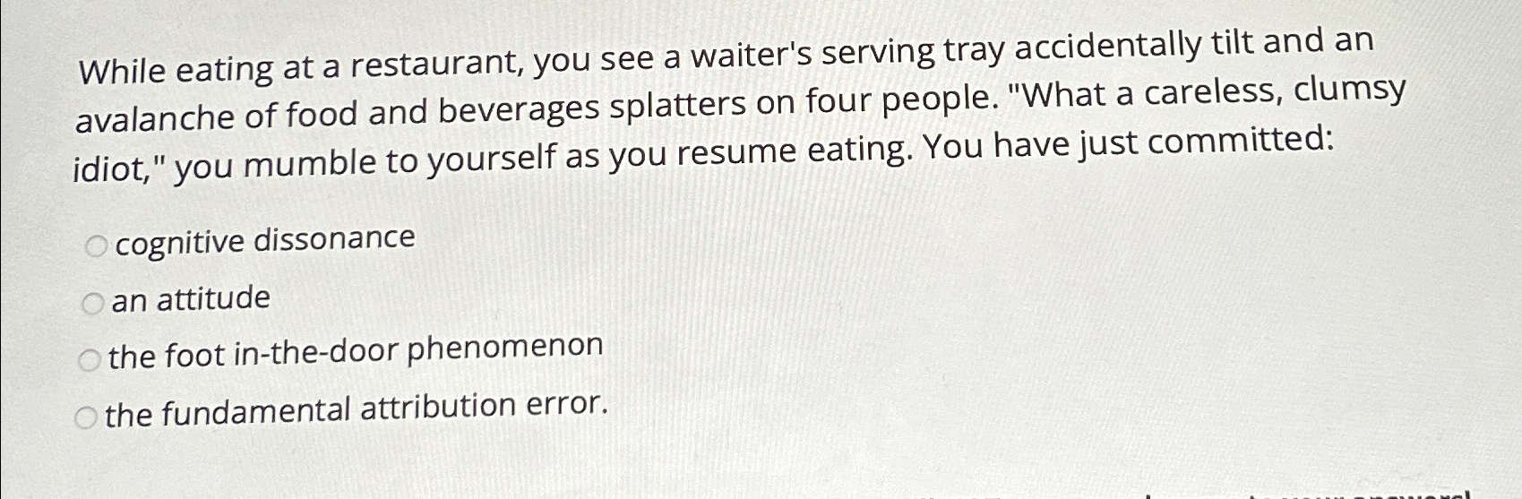 Solved While eating at a restaurant, you see a waiter's | Chegg.com