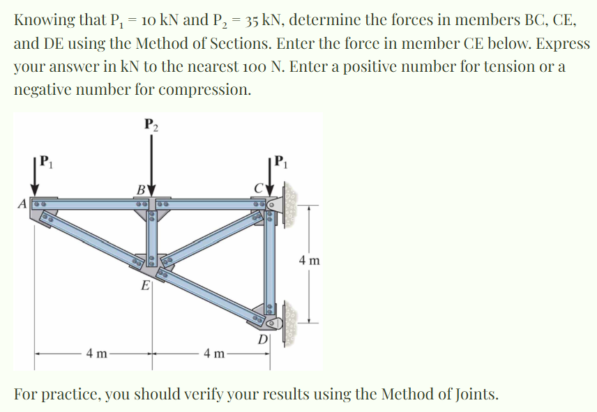 Solved Knowing that \( \mathrm{P}_{1}=10 \mathrm{kN} \) ﻿and | Chegg.com