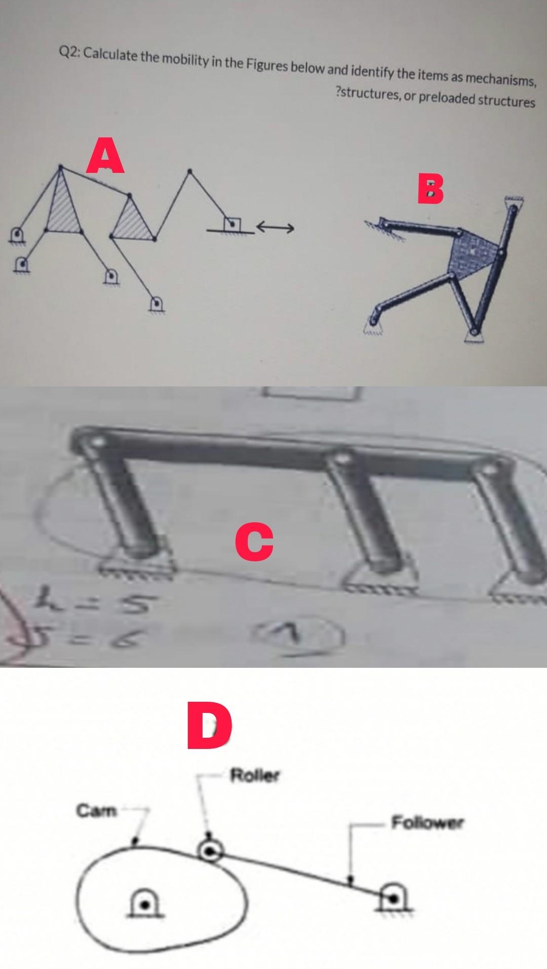 Solved Q2: Calculate the mobility in the Figures below and | Chegg.com