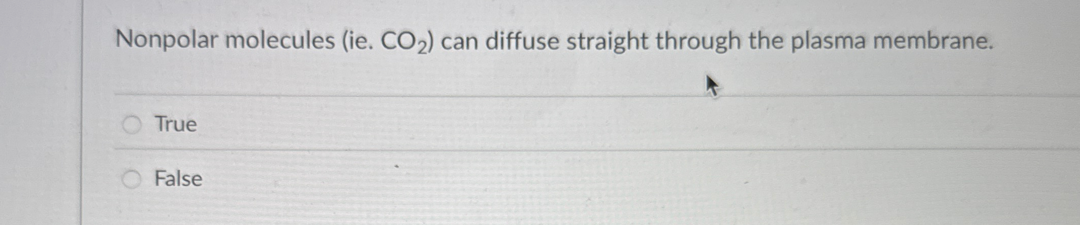 Solved Nonpolar molecules (ie. CO2 ) ﻿can diffuse straight | Chegg.com