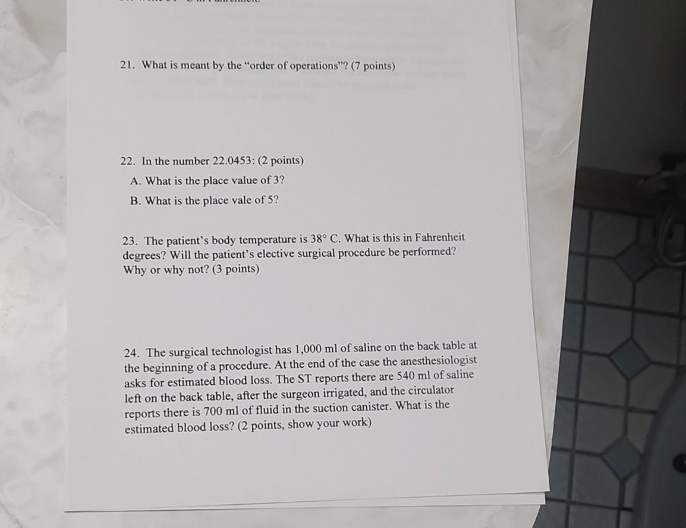 Solved Pharmacology Math Please show all of your math | Chegg.com
