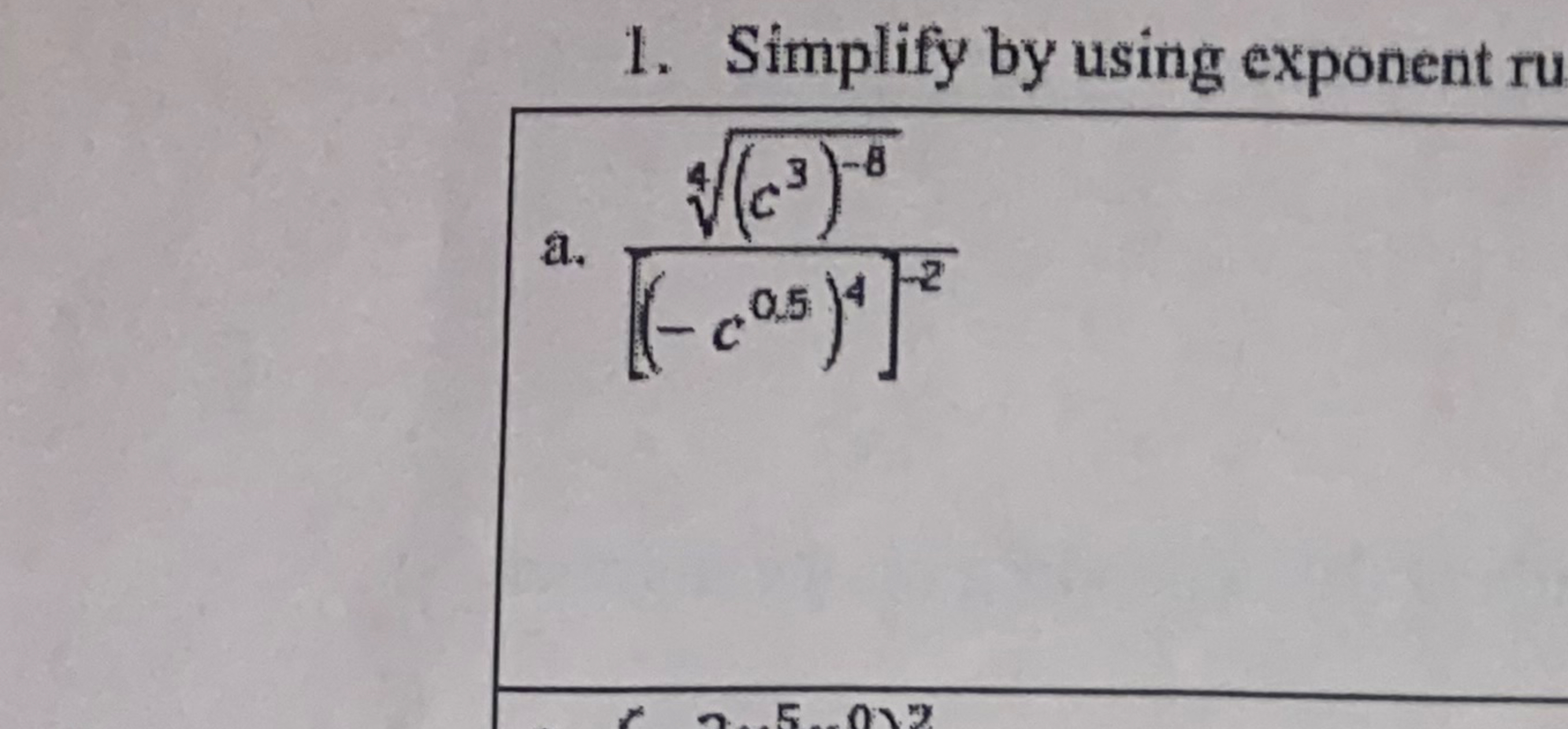 Solved simplify using exponent rules Simplify by using | Chegg.com