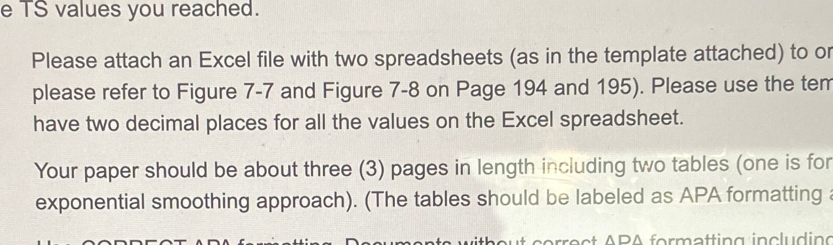 Solved e TS values you reached.Please attach an Excel file | Chegg.com