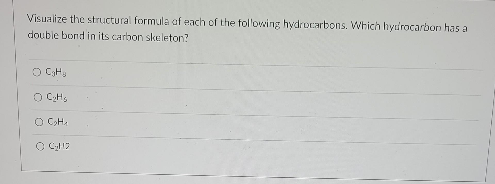Solved Visualize the structural formula of each of the | Chegg.com