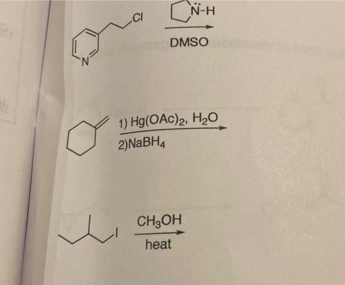 Solved DMSO −H 2) NaBH4 1) Hg(OAc)2,H2O Lindlar’s | Chegg.com