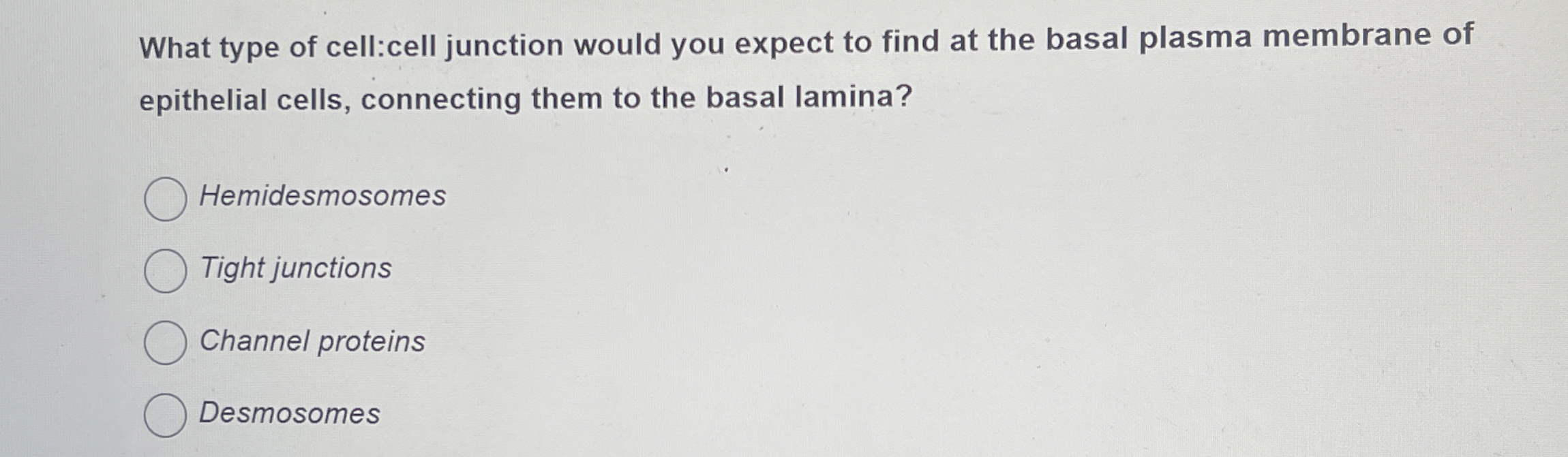 Solved What type of cell:cell junction would you expect to | Chegg.com