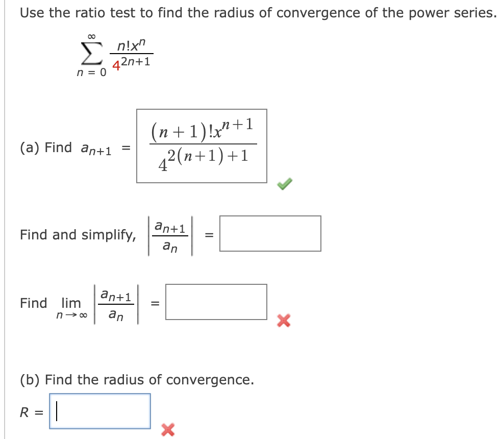 Solved Use the ratio test to find the radius of convergence | Chegg.com