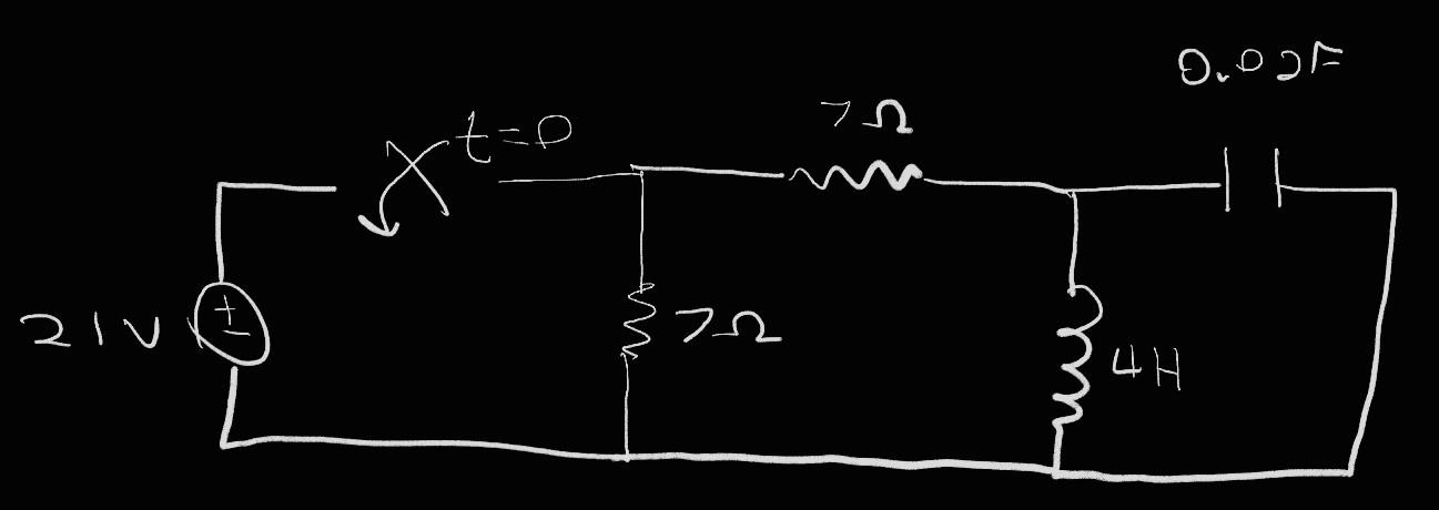 Solved Circuit is at steady state before switch closes at | Chegg.com