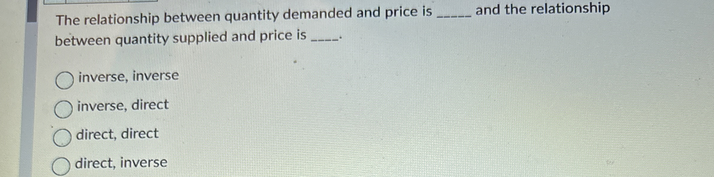 Solved The relationship between quantity demanded and price | Chegg.com