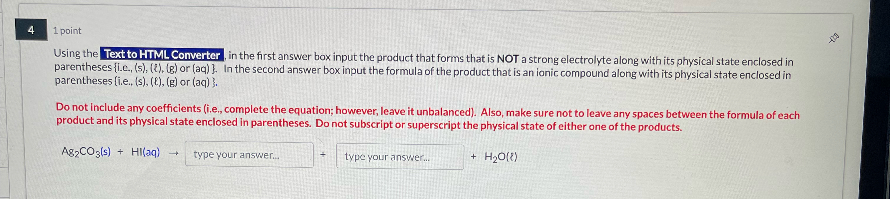Solved 41 ﻿pointUsing the Text to HTML Converter, in the | Chegg.com