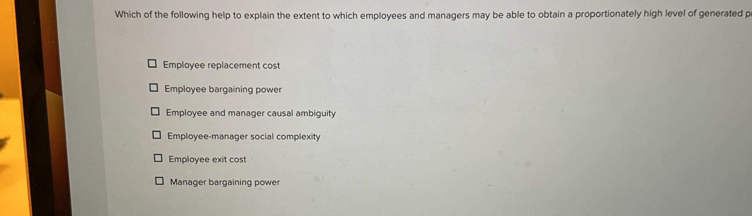 Solved Which of the following help to explain the extent to | Chegg.com