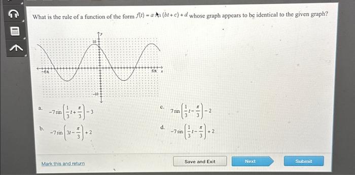 Solved What is the rule of a function of the form f(t) = a | Chegg.com