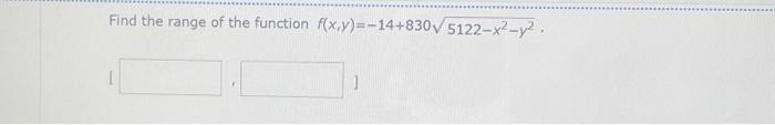 Solved Find the range of the function | Chegg.com
