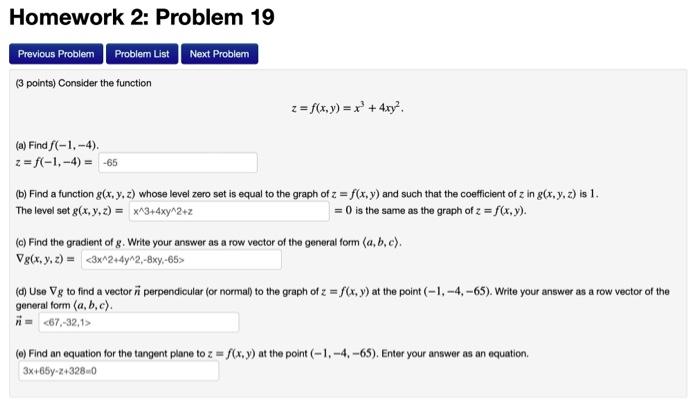 Solved ( 3 points) Consider the function z=f(x,y)=x3+4xy2 | Chegg.com