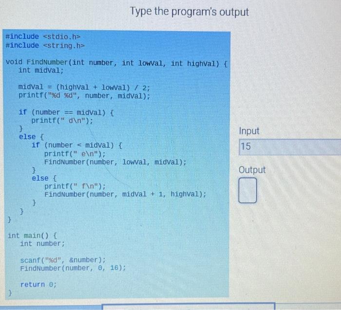 Solved Type the program's output \#include estdio.h> | Chegg.com