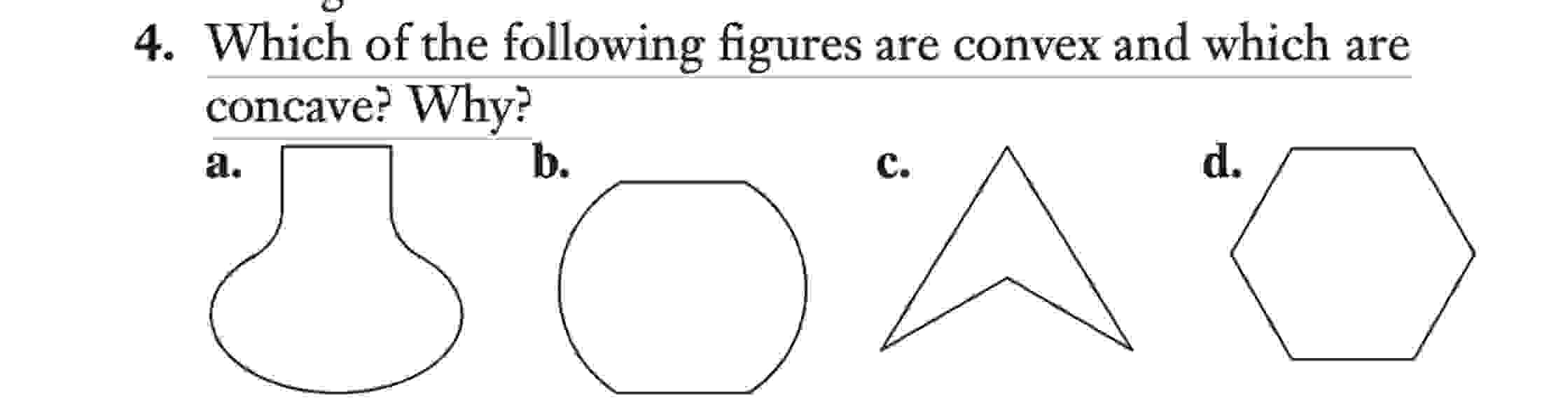 Solved Which of the following figures are convex and which | Chegg.com