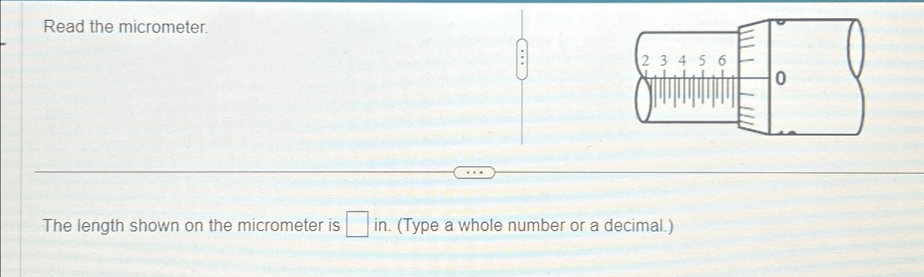 Solved Read the micrometer.The length shown on the | Chegg.com