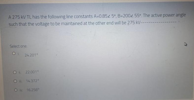 Solved The active power transmitted across the line is | Chegg.com
