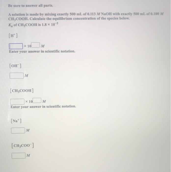 Solved Enter your answer in scientific notation. | Chegg.com