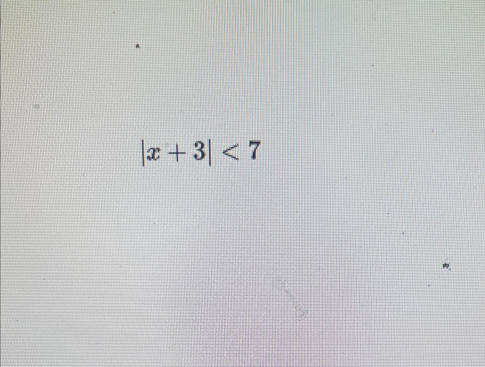 Solved |x+3|