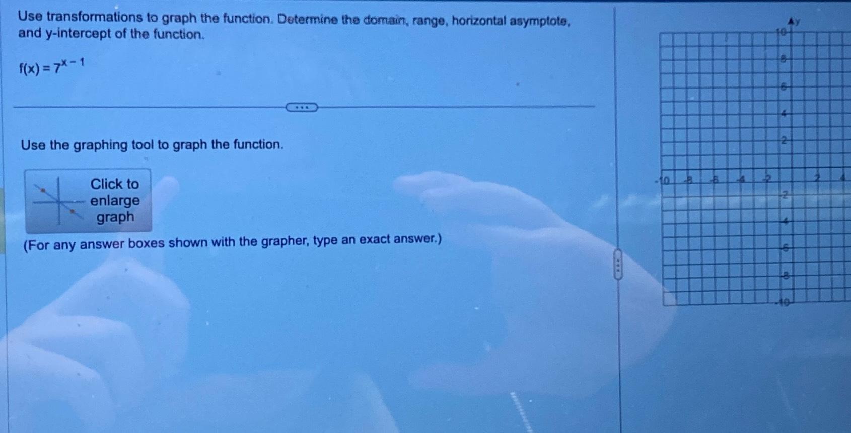 Solved Use transformations to graph the function. Determine | Chegg.com